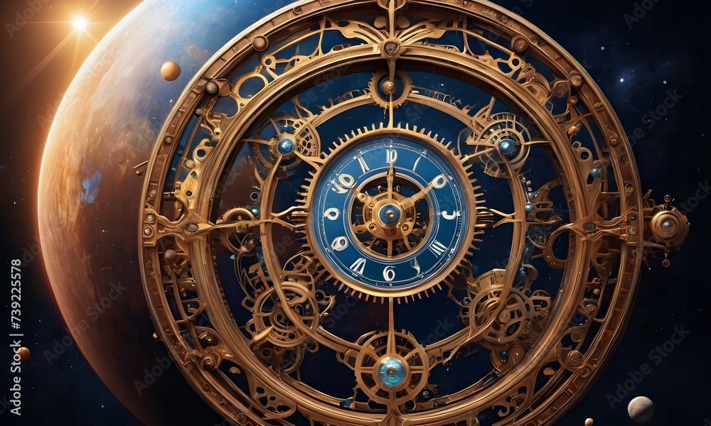 Cosmic Clock Unveiling Time in Space reveals a mystical timepiece ...