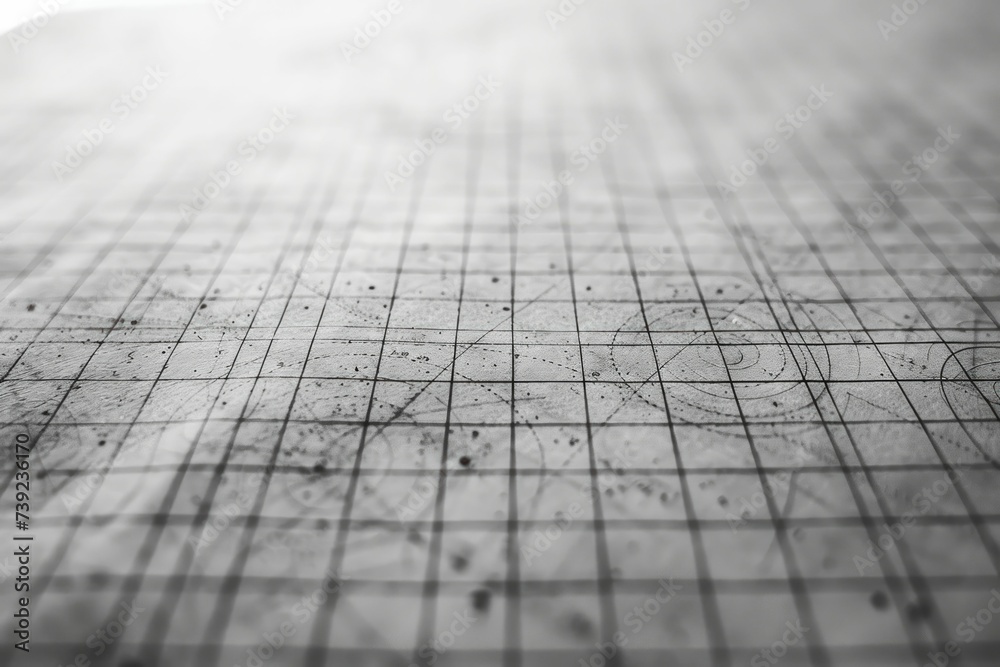 Graph paper, precise lines and squares, organized texture, mathematical ...