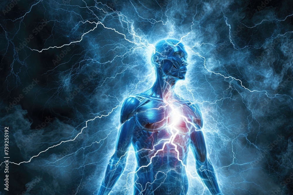 Graphic representation of magnetic storms influencing the body's ...