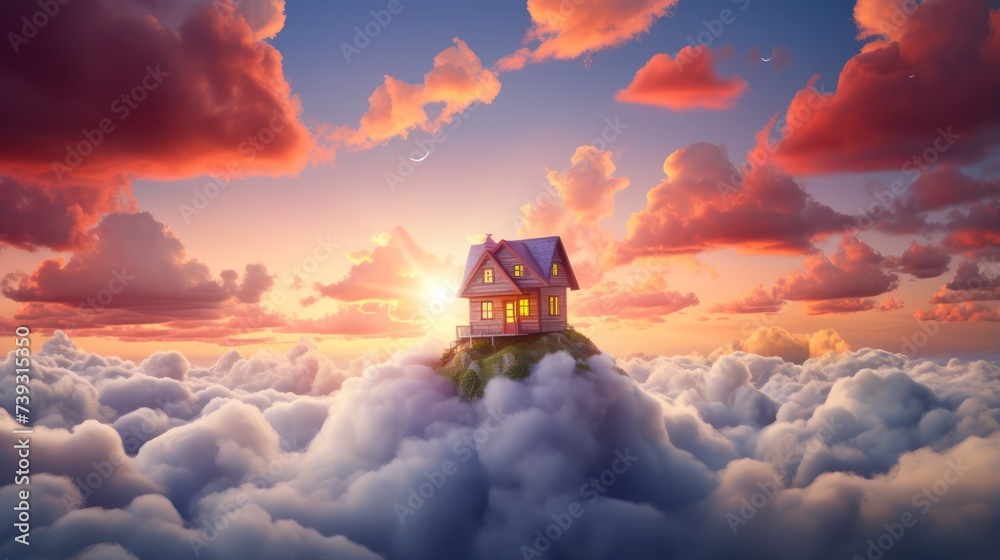 Real estate property background wallpaper, image of a house above the ...
