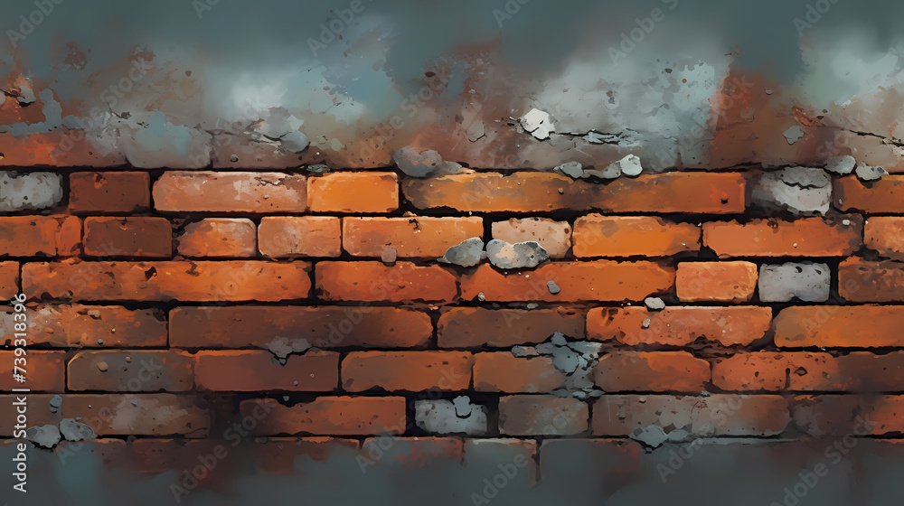 Panoramic brick wall texture background Brick wall texture for indoor ...