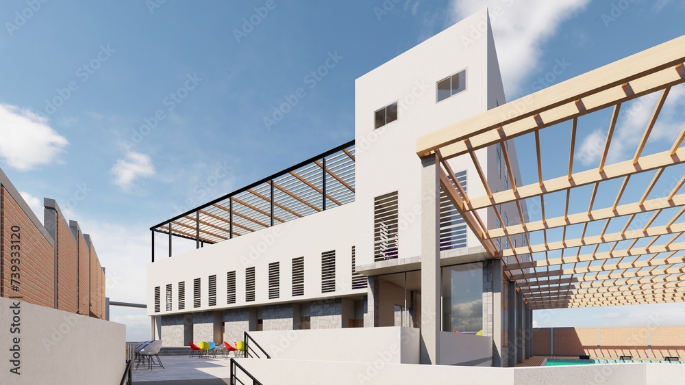 Communal premises in Lima Peru, minimalist architecture, potential ...