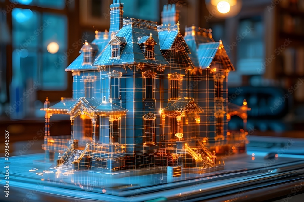 Use holographic technology to design building structures and houses in ...