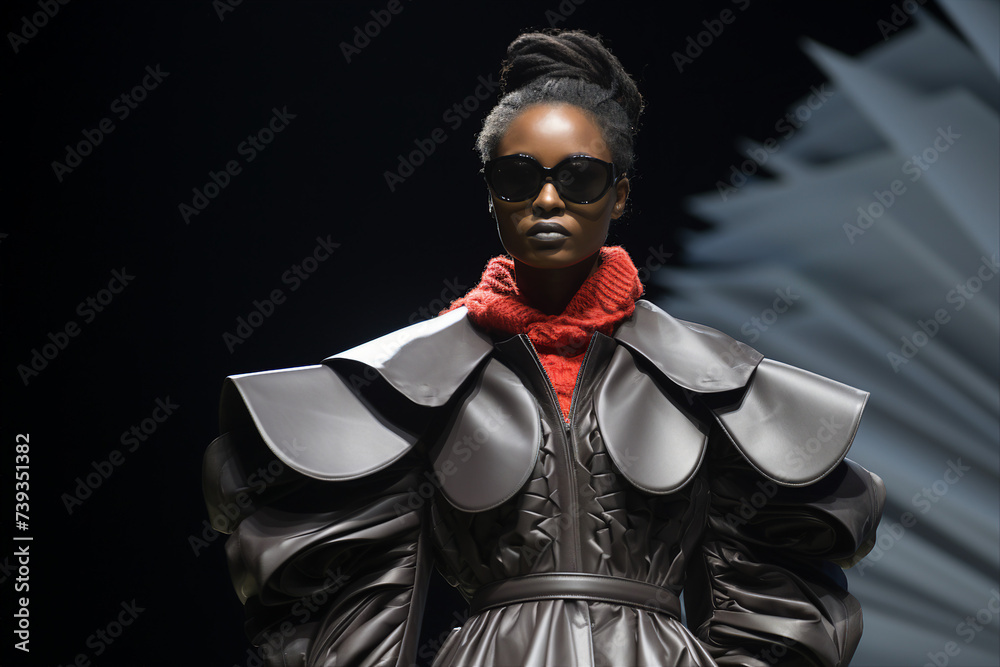 Generative AI picture of High fashion show with beautiful young male ...