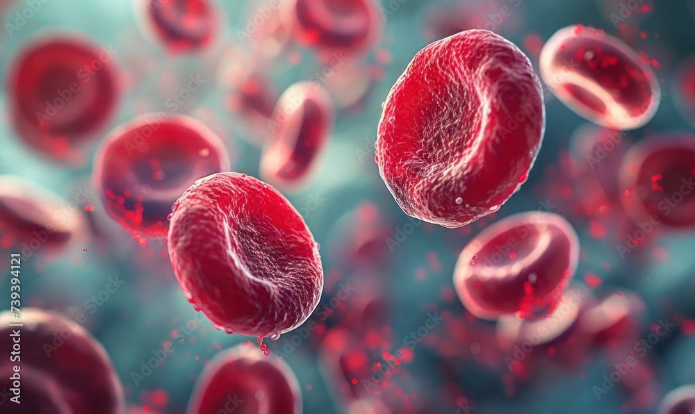 Detailed visualization of red blood cells flowing through an arterial ...