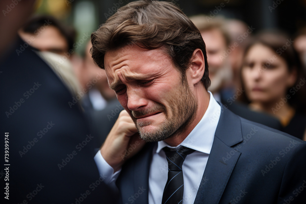 Death and funeral family mourning sad and depressed family generative ...