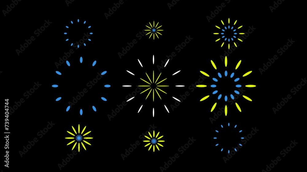 circle burst motion graphics 2d shapes and lines explosion animation ...