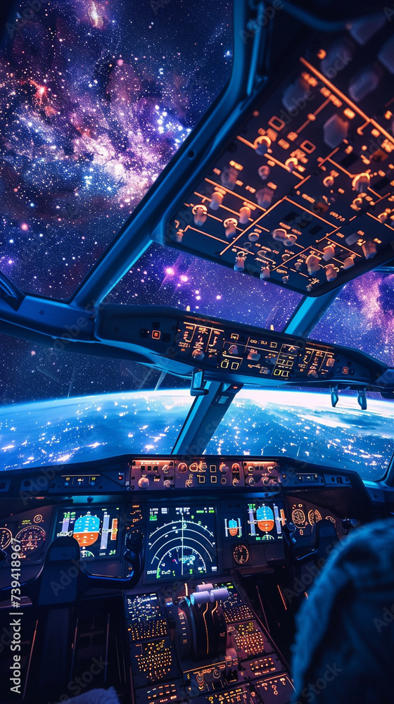 Robot co pilots in a state of the art airplane cockpit navigating ...