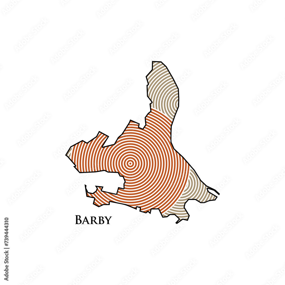 Barby Map - World Map International vector template. German region ...