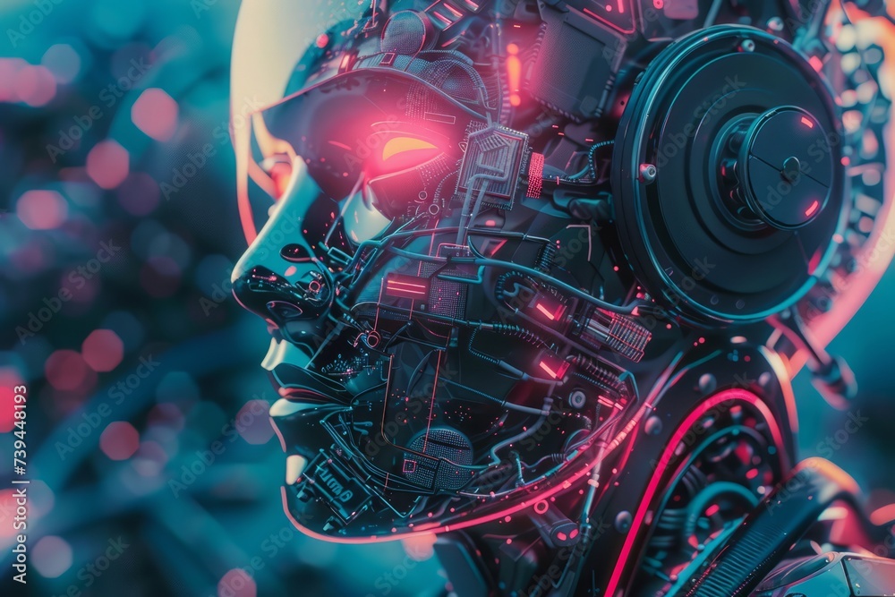 AI video generator model, machine learning technology visualisation ...