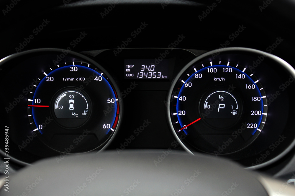 Vinnytsia, Ukraine; February 16, 2024. Hyundai ix35 car panel with ...