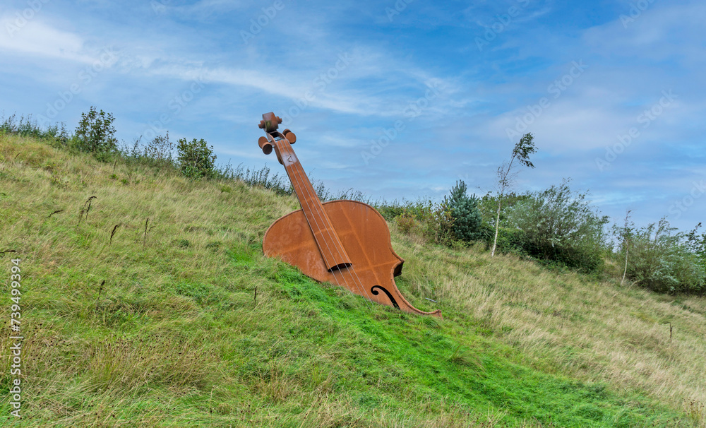 This Corten steel fiddle statue is on the N5 bypass near Longford town ...