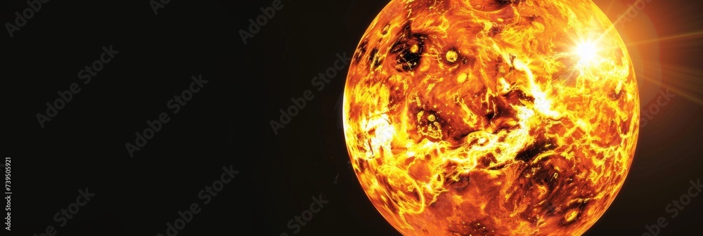 Fiery Solar Surface Detail - This high-resolution depiction of the sun ...