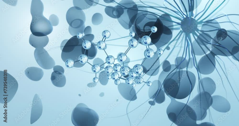 Phenytoin Rotating Molecular 3d Structure Ball And Stick Model Looped Video Anti Seizure