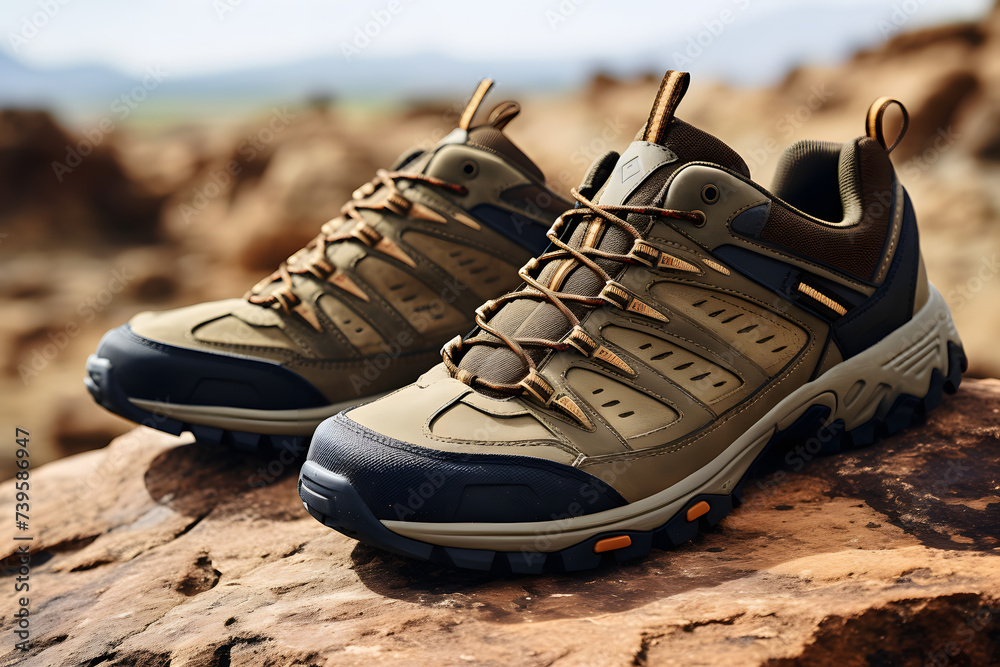 Trekking shoe, product photo of a trakking shoe, make sport, go on a ...