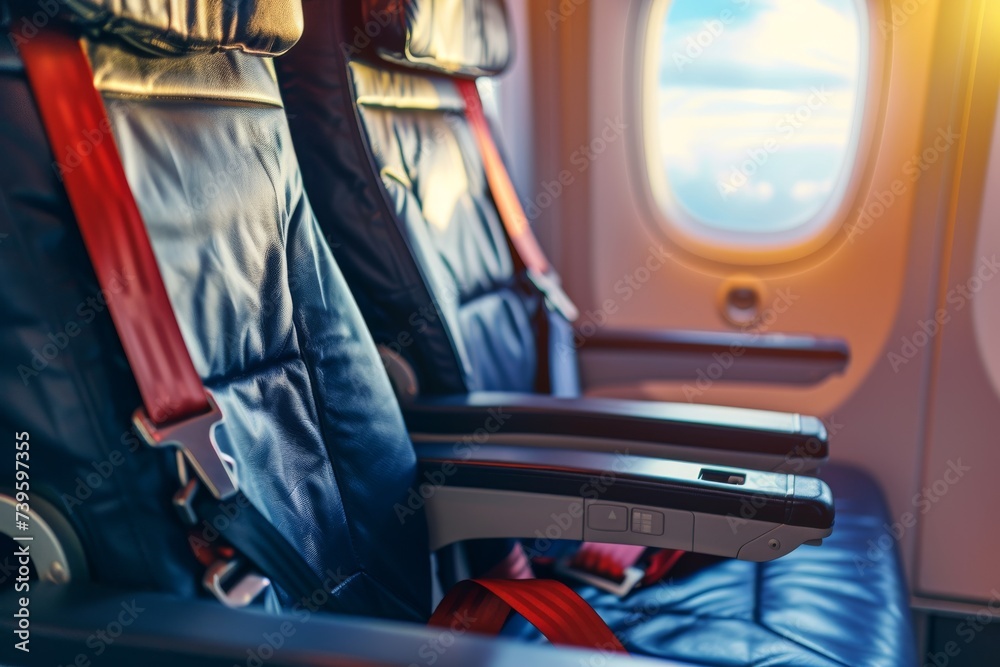 Seat belt ready airplane seat reclining chair with armrest domestic ...