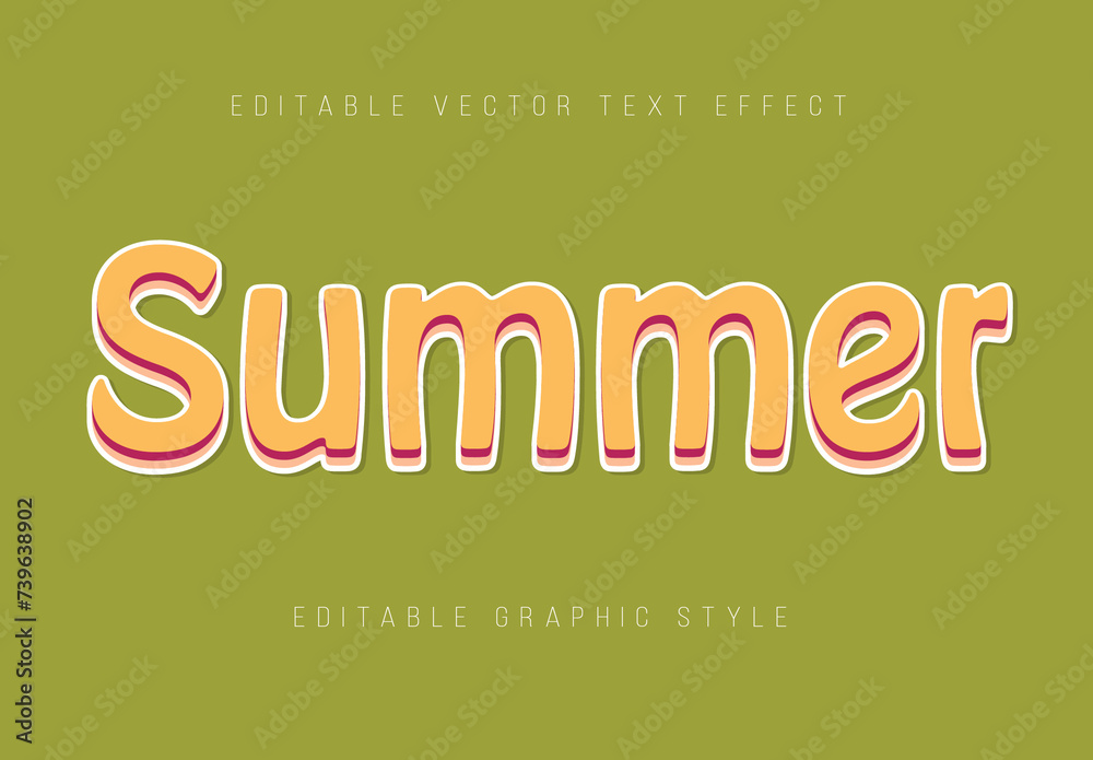 Summer Editable Text Effect Stock Template | Adobe Stock
