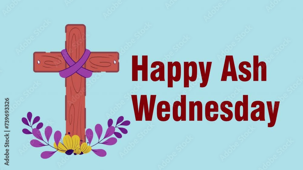 Animated happy ash wednesday green screen Stock Video | Adobe Stock