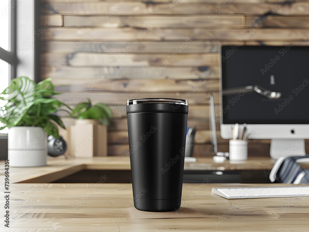 Custom tumbler design, showcased in a personalized workspace for unique ...