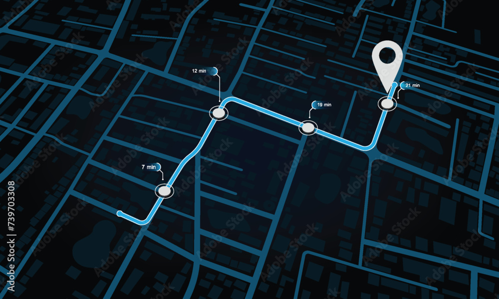 Dashboard with satellite, location and roadmap. Interface for ...