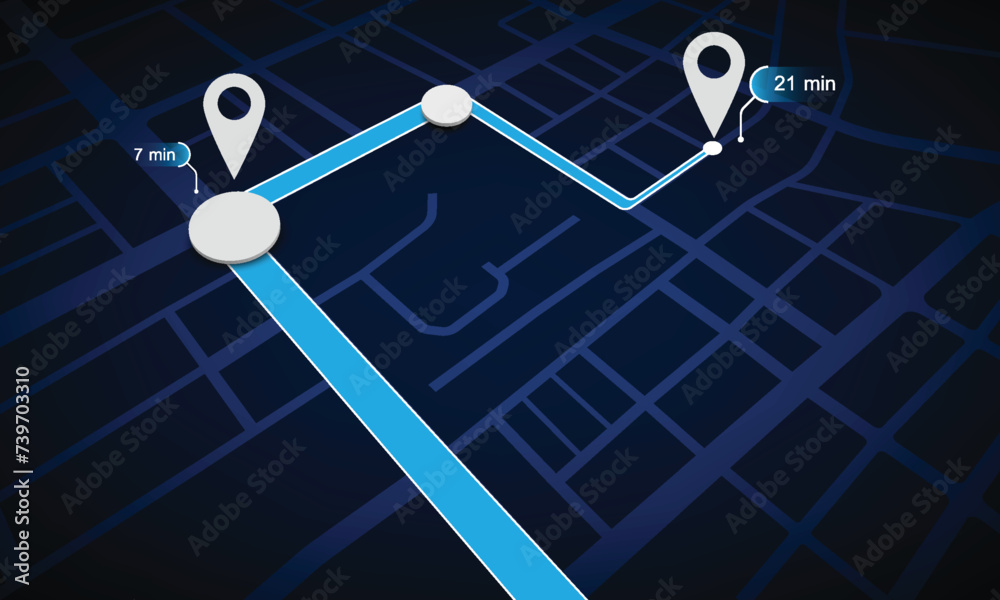 Dashboard with satellite, location and roadmap. Interface for ...