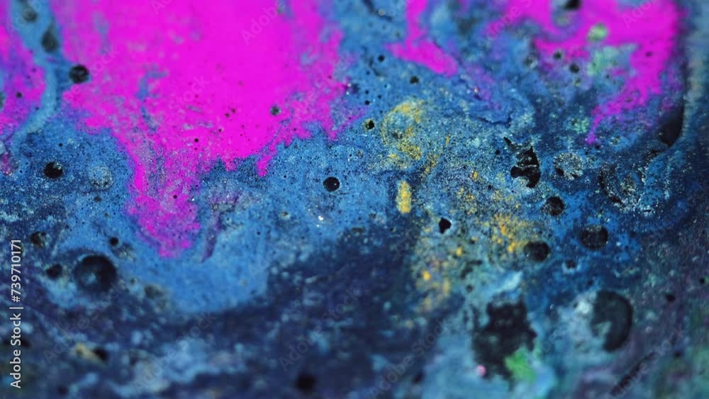 Ink background. Glitter paint. Color fluid mix. Captivating hypnotic ...