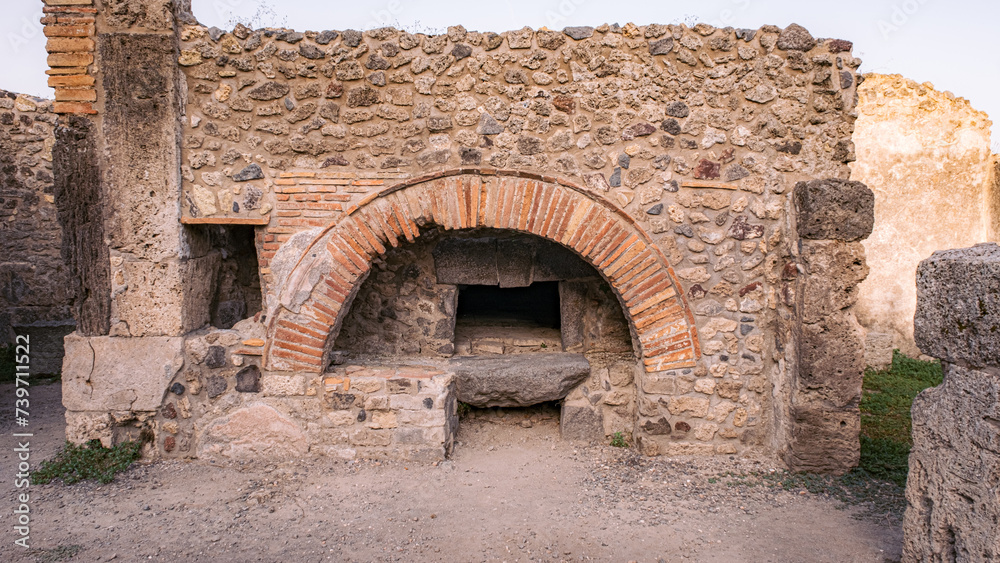 Ancient Oven Recovered from Archaeological Site of Pompeii Stock Photo ...