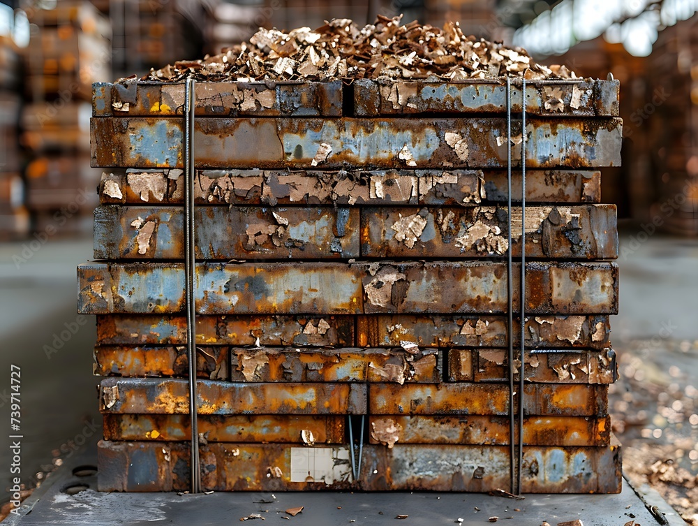 A bale of recycled copper is made up of compressed and bundled scrap ...
