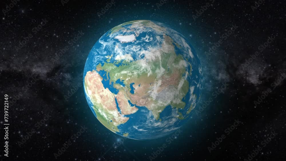 Vidéo Stock Cinematic video background showcases Realistic Globe ...