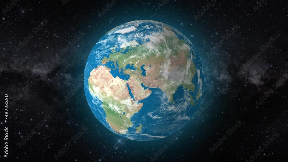 Vidéo Stock Cinematic video background showcases Realistic Globe ...