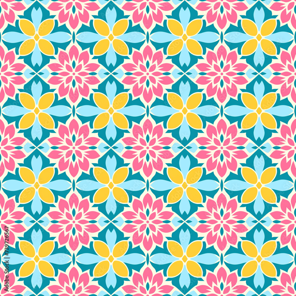 Singapore Peranakan seamless pattern, lotus pattern, seamless tile ...