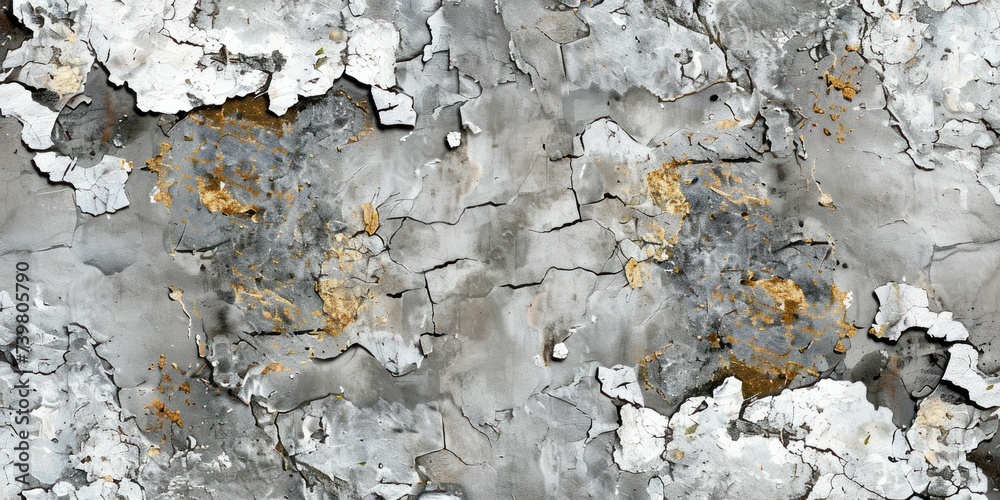 Realistic wall texture through cracked plaster, an overlay signifying ...