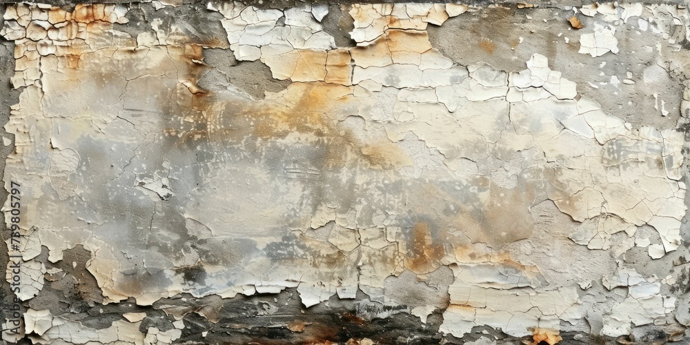 Distressed overlay in cracked plaster, revealing the realistic texture ...