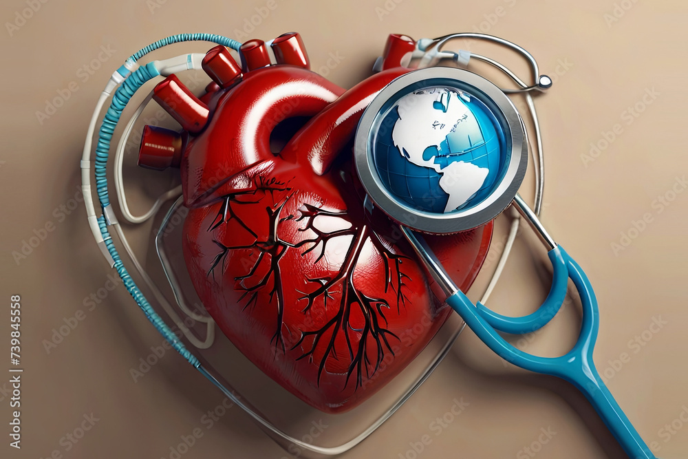 Explore heart health care technology with medical icons. Conceptual ...
