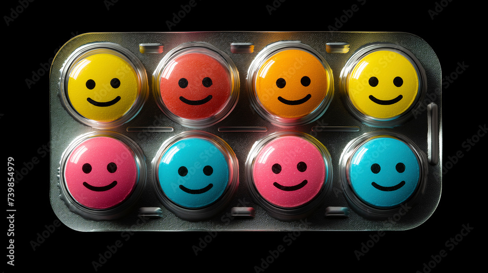 imagen sencilla, de colores suaves, de pastillas de colores con dibujos ...