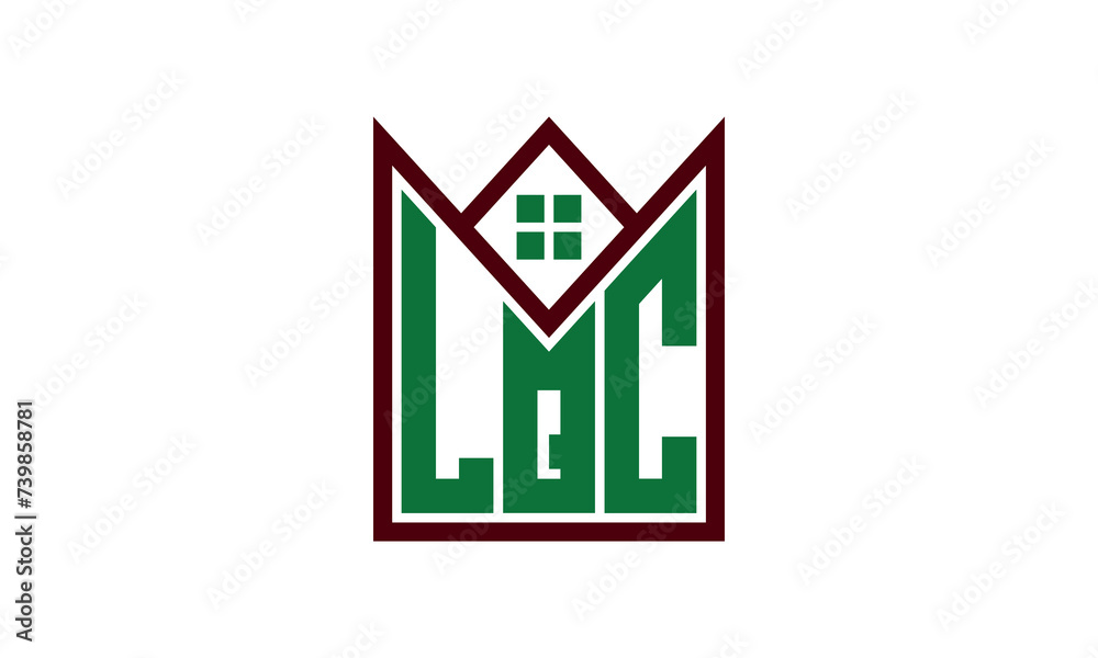 LQC initial letter real estate builders logo design vector ...
