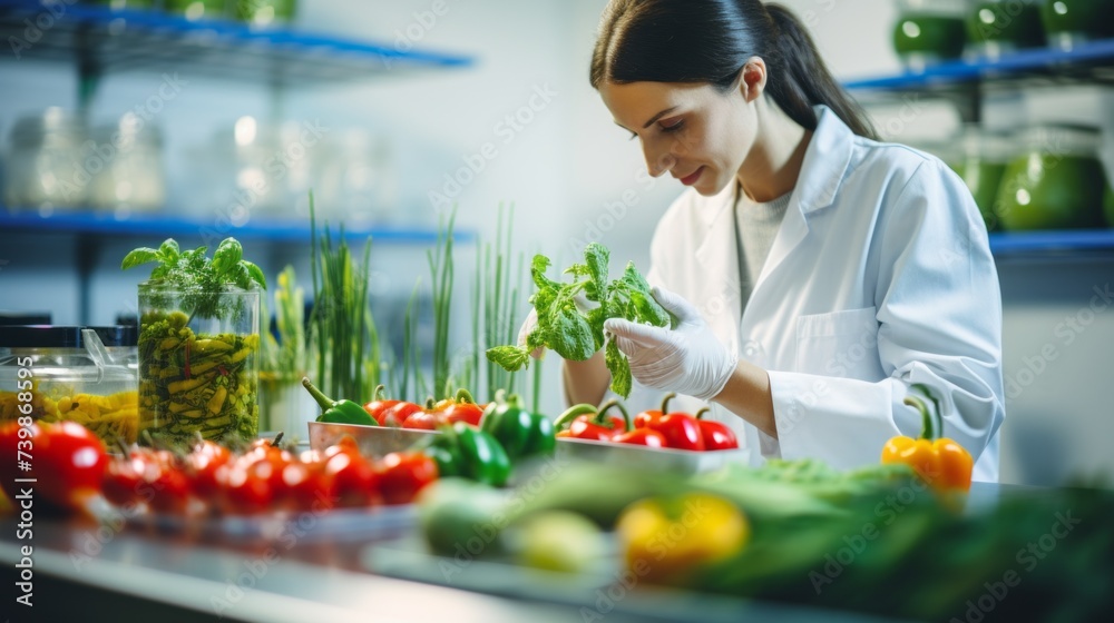 Quality control of vegetables and herbs grown in the laboratory. The ...