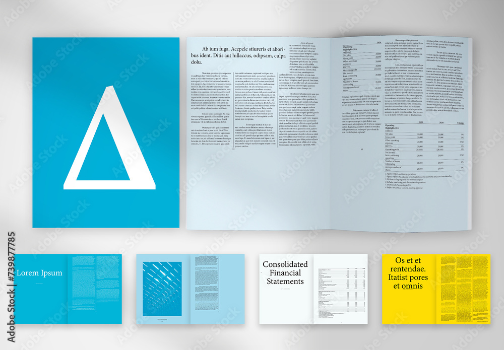 Annual Report with Color Grading Stock Template | Adobe Stock