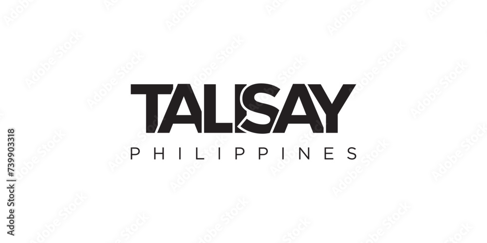Talisay in the Philippines emblem. The design features a geometric ...
