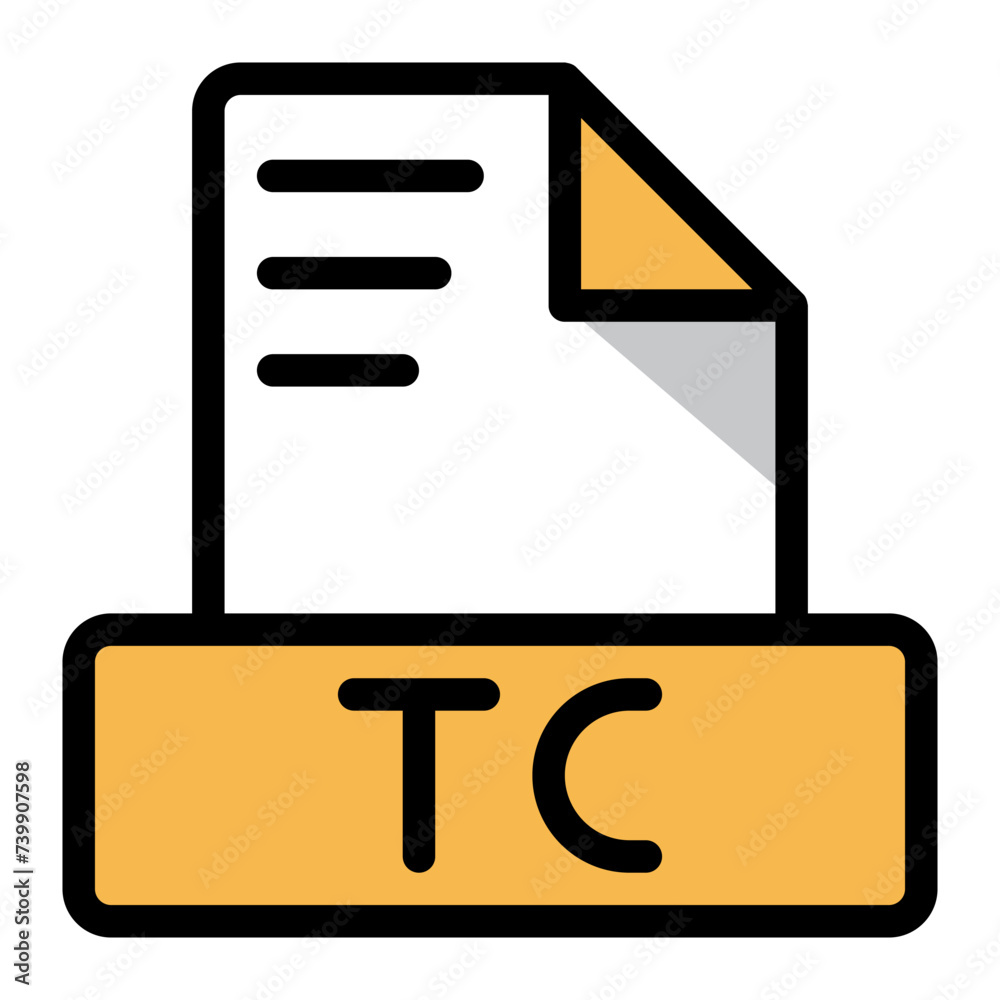 Tc file icon colorful style design. document format text file icons ... Tc file icon colorful style design. document format text file icons ...