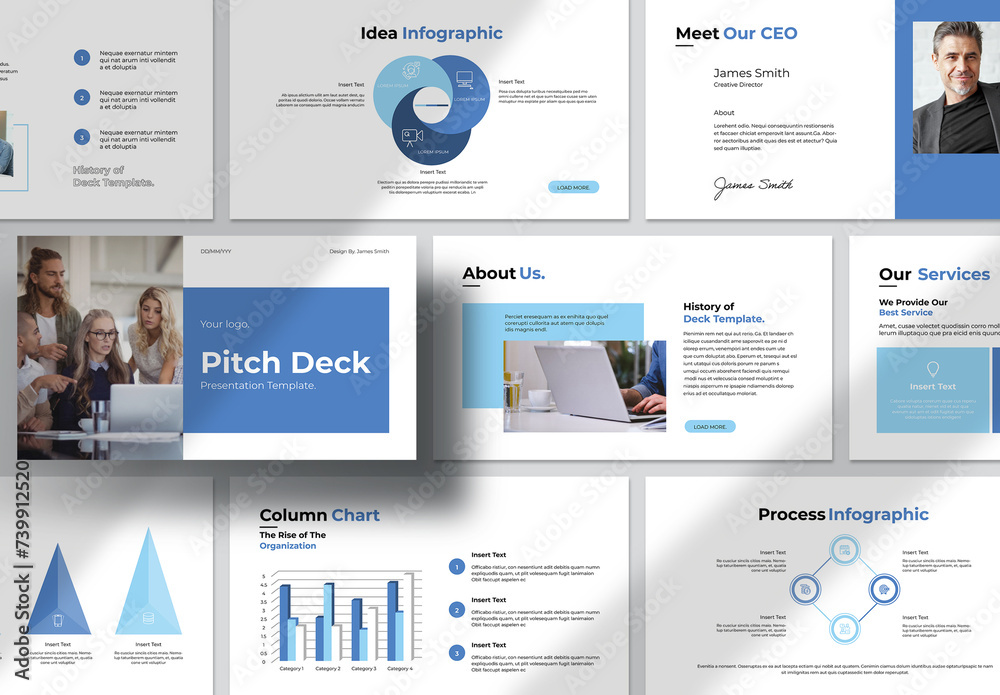 Pitch Deck Presentation Layout Stock Template | Adobe Stock