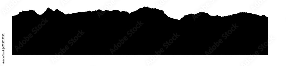 Torn paper template. Ripped bottom of page edge. Black isolated bottom ...