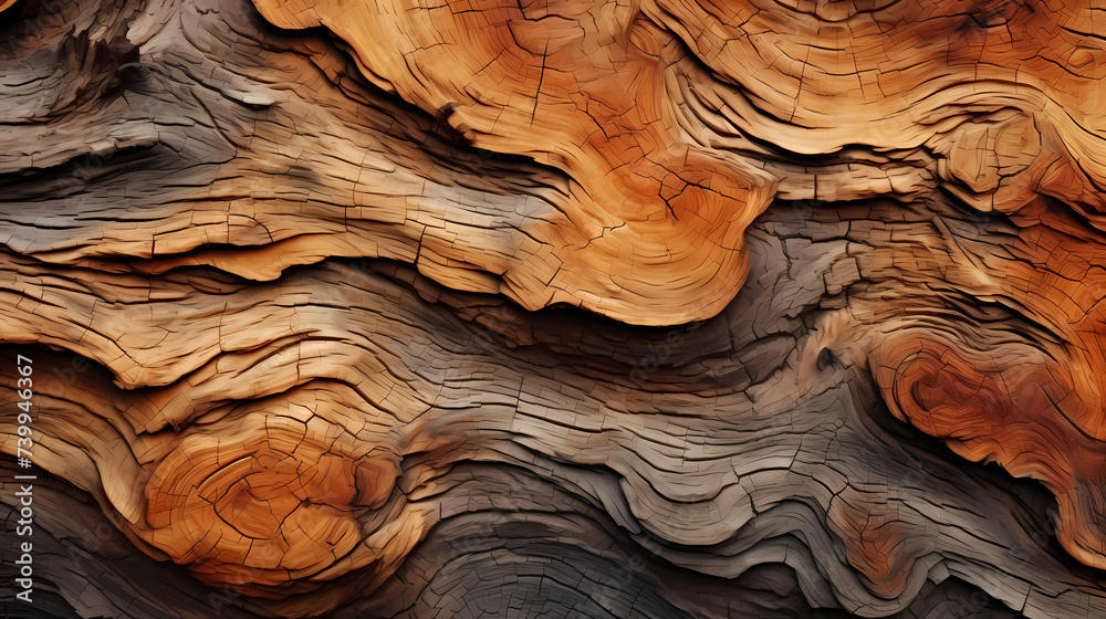 Wood texture, close-up of wood texture showing complex grain patterns ...