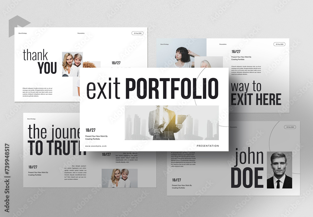 Exit Portfolio Template Stock Template | Adobe Stock