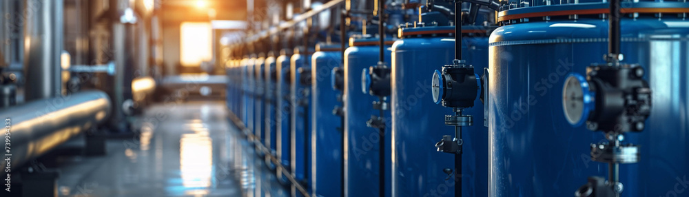 Electrolysis water splitting plants producing hydrogen fuel Stock Photo ...