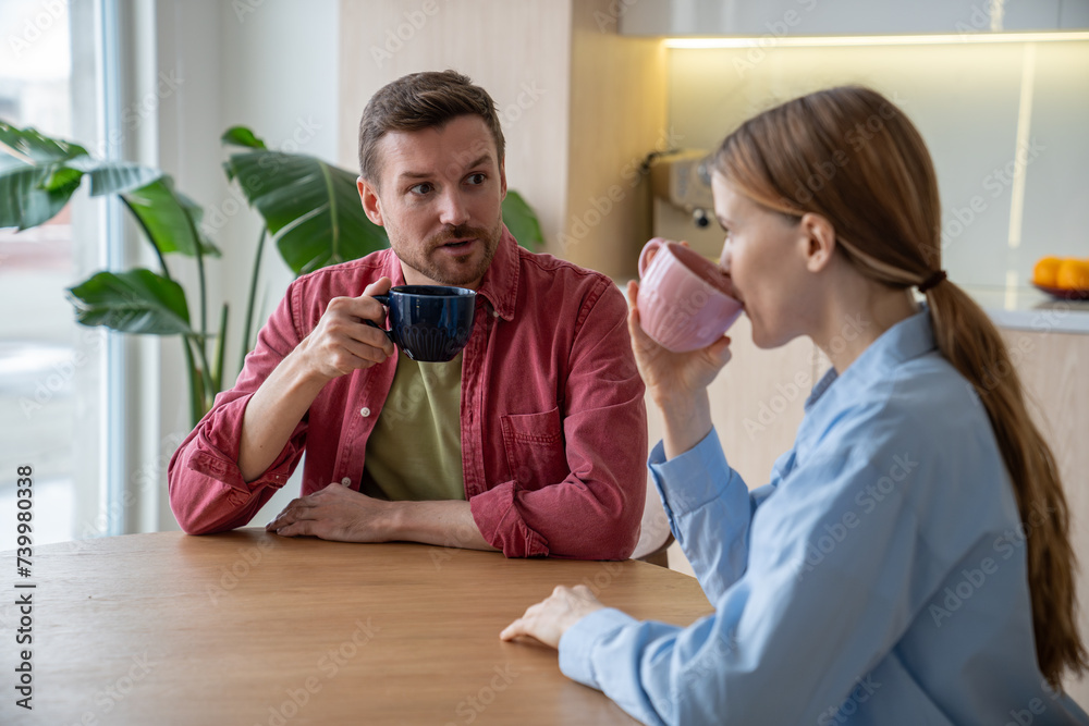 Married passionate couple plan future together sharing dreams ...