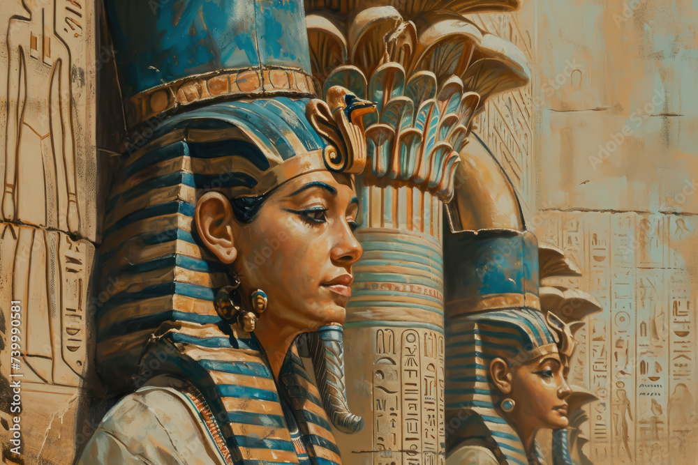 Photo vintage art pays homage to the era of pharaohs, using subtle ...