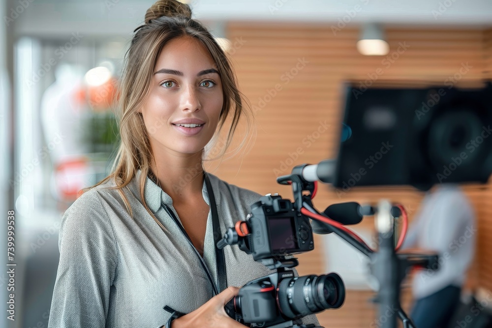 A skilled cinematographer captures the essence of a woman's smile, as ...
