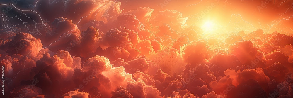 Weather phenomenon pattern with clouds, sun, rain, and lightning ...