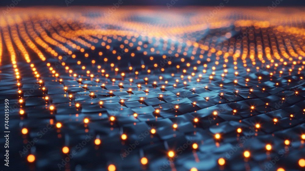 3d render of a nanoscale magnetic field effect in data storage ...